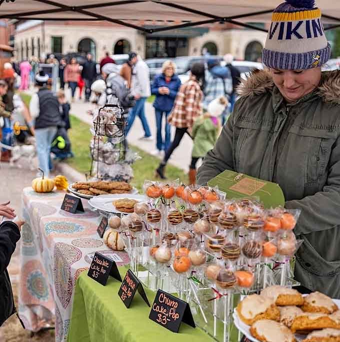 Vendor tables overflow with treats that make your diet plans run away screaming into the autumn woods.