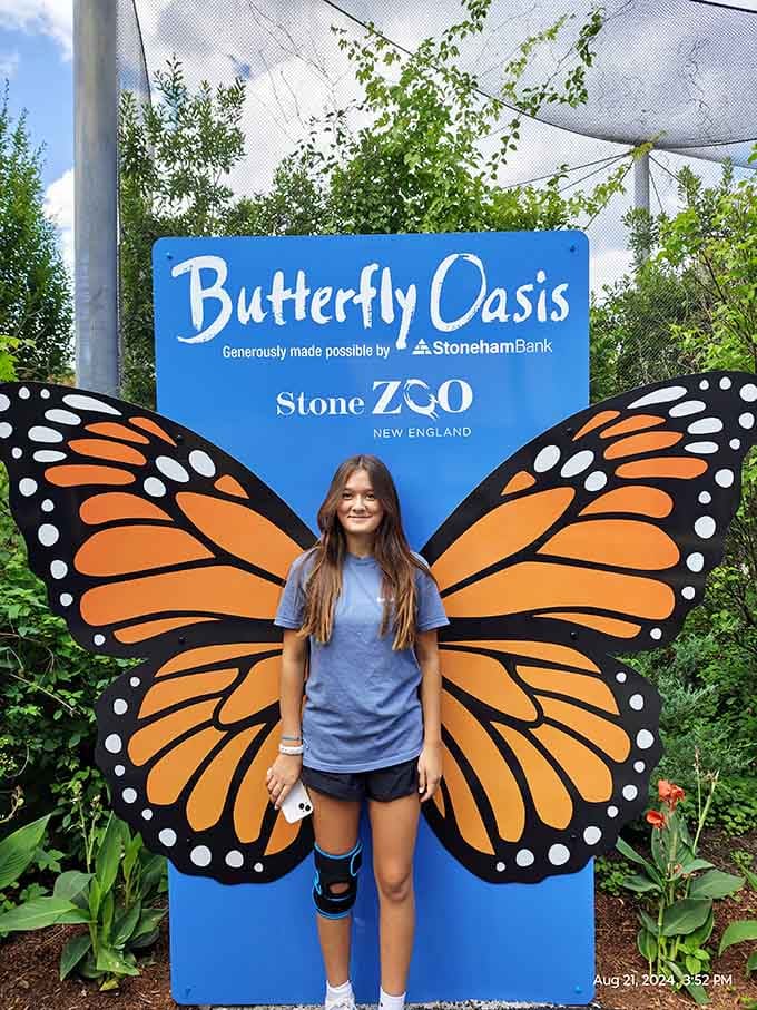 Those monarch butterfly wings transform visitors into Instagram-ready lepidopterists for one magical photo opportunity moment.
