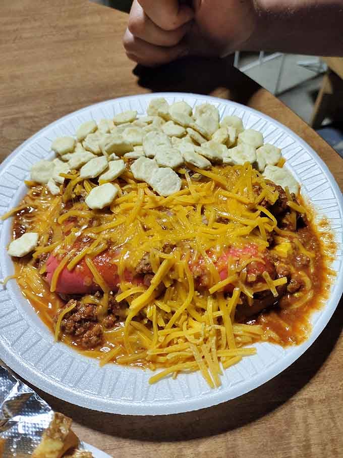 The scramble dog takes hot dogs to a whole new level of delicious chaos you didn't know you needed.