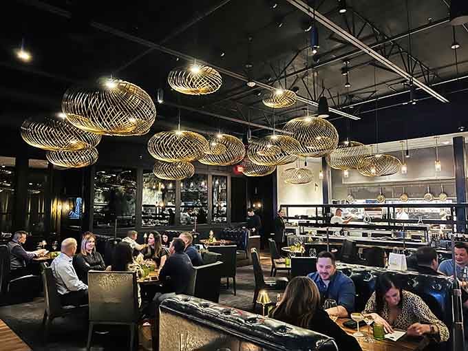 The energy of a bustling dining room where everyone seems to be having the exact kind of night they hoped for.