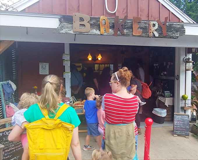 When the bakery line looks like this, you know you're in the right place, friend.