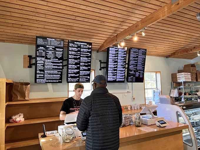 Digital menu boards and friendly staff at the counter make ordering your breakfast feast simple and stress-free every visit.