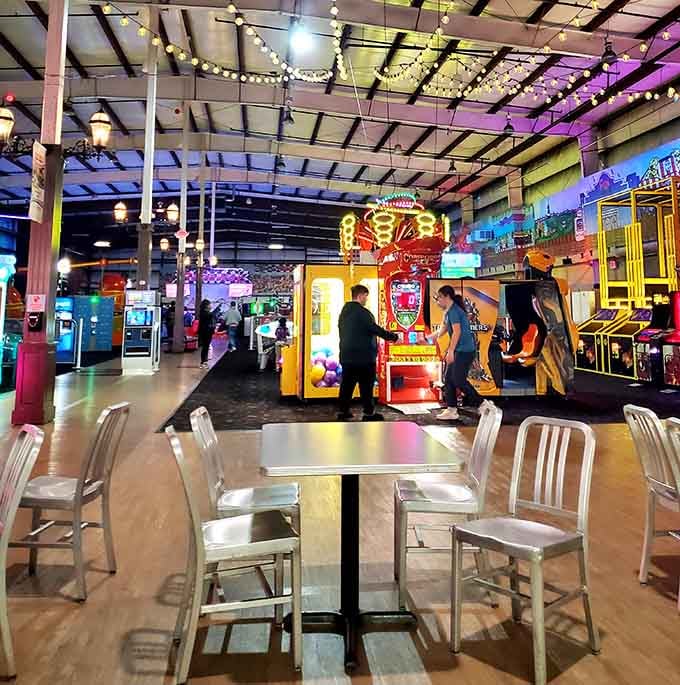 Classic arcade games meet modern comfort in a space designed for maximum fun and minimal adult supervision stress.