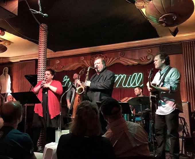 Live jazz filling the room with sound, exactly as it should be in Chicago's most authentic music venue.
