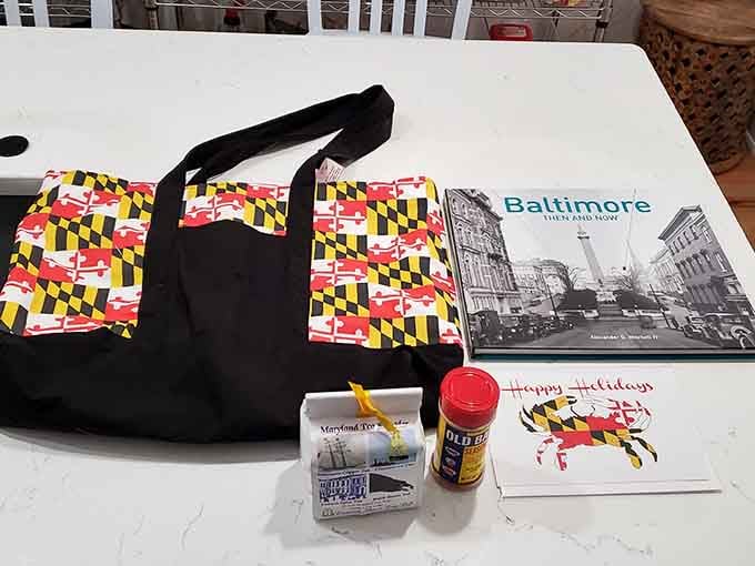 Maryland flag tote bags and Old Bay essentials let you carry a piece of this experience home.