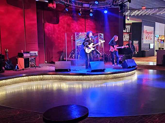 Live music transforms your shopping trip into an actual event, because why shouldn't retail come with a soundtrack?