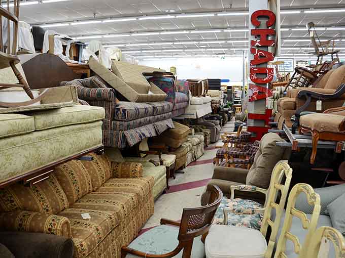 A furniture section so vast you could furnish three apartments and still have options left over for round two.