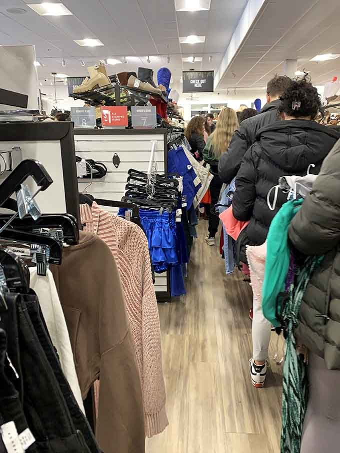 When the checkout line looks like Black Friday but everyone's smiling because the prices are actually reasonable.