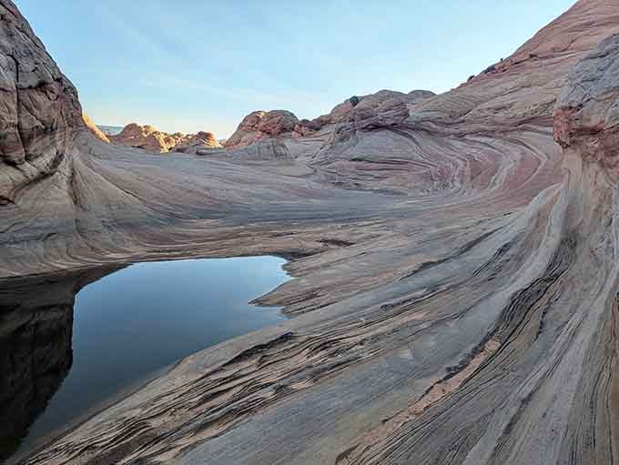 Sunset paints these already colorful rocks in shades that seem too beautiful to actually exist in reality.