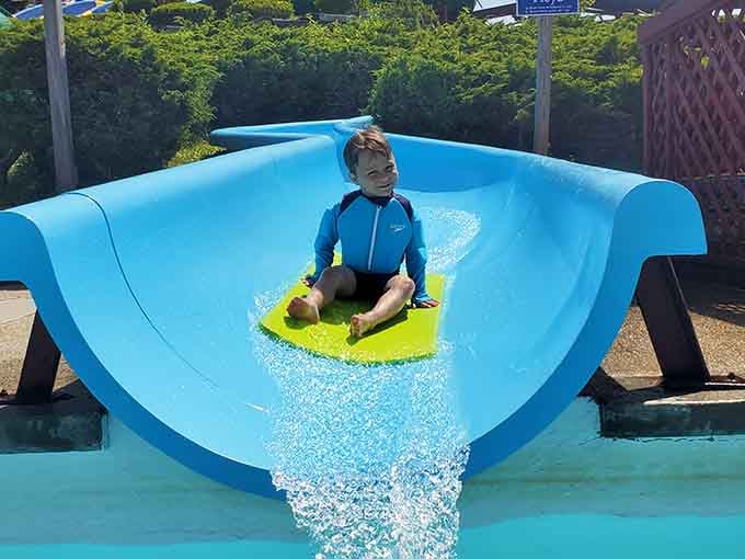 That look of pure joy when gravity and water combine to create the perfect summer moment.