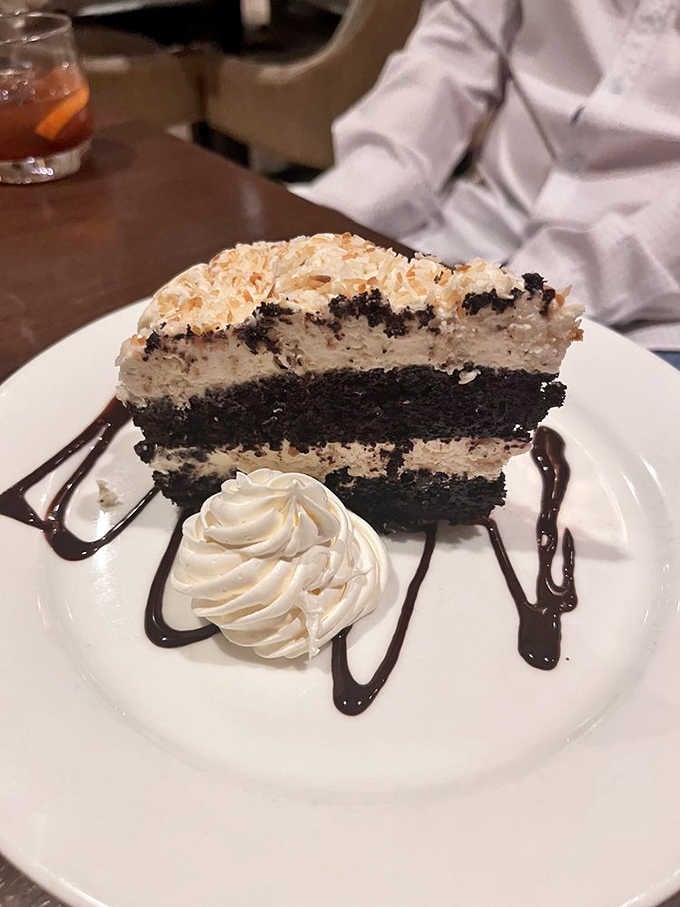 That towering coconut cake looks like it could feed four, but you'll want it all to yourself.