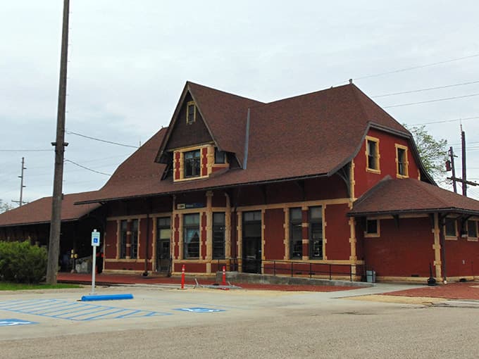 The old train station's distinctive roofline reminds you when rail travel meant style and genuine adventure.