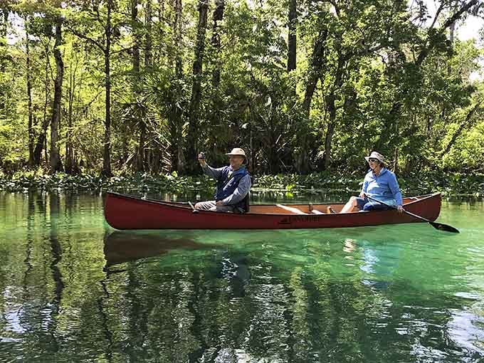 Gliding through water this clear and green feels like paddling through liquid emeralds with better company.