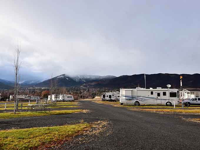 RV parks with mountain views beat any five-star hotel that charges you extra just to breathe the recycled air.