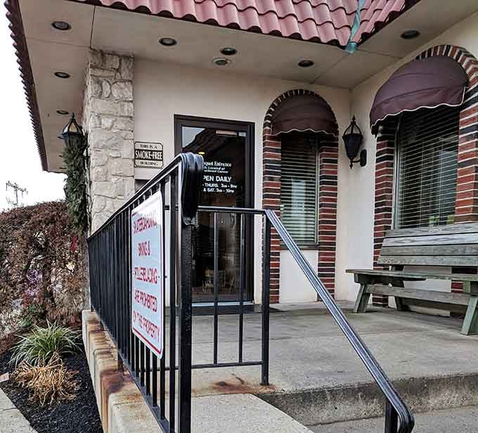 That welcoming entrance with its charming details beckons you inside for something delicious and satisfying.