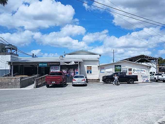 Colorful murals and waterfront views combine to create the kind of tiki bar experience Jimmy Buffett would approve.