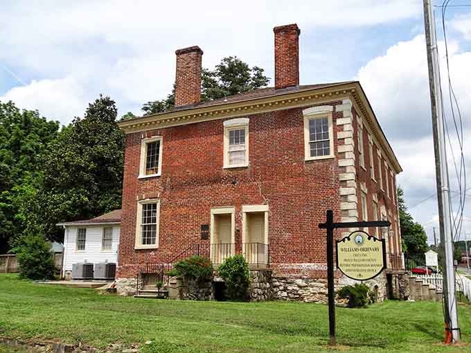 That handsome brick building with twin chimneys stands as testament to craftsmanship from an era when details mattered.