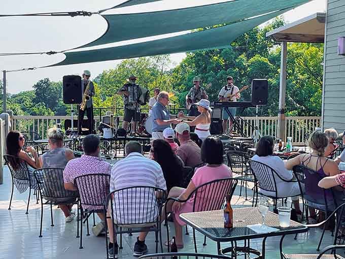 Live music under open skies turns casual afternoons into memorable evenings worth driving hours to experience.