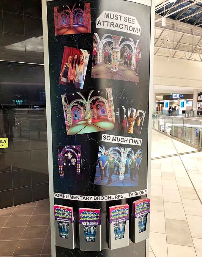 The promotional display outside gives you a preview of the visual chaos waiting inside those doors.