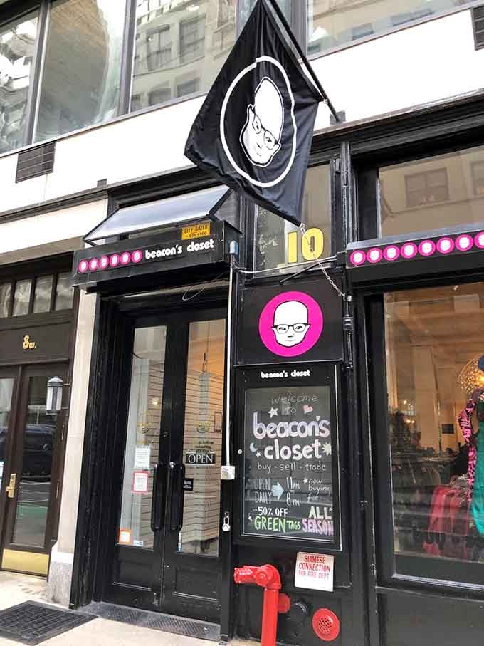 The welcoming entrance with its signature logo, where "buy, sell, trade" becomes a lifestyle, not just a slogan.