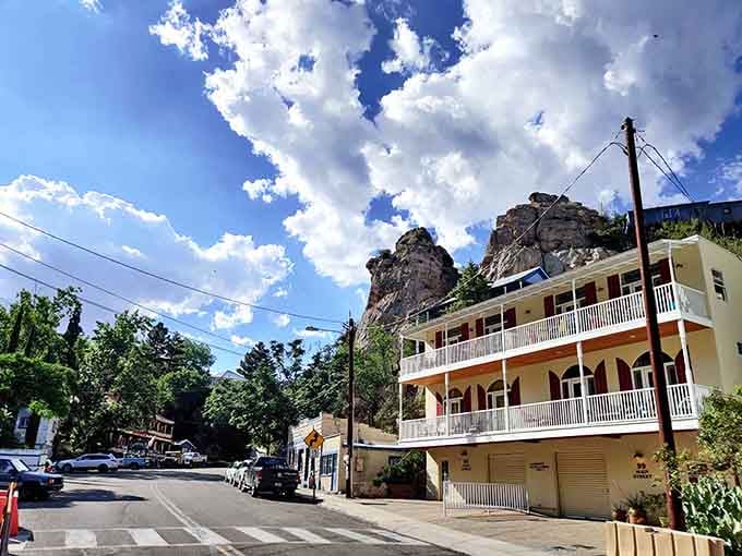 Historic hotels perch on hillsides with dramatic rock formations providing the kind of backdrop Hollywood set designers dream about nightly.
