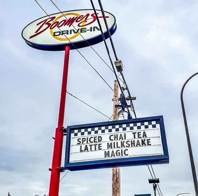 That vintage sign advertising milkshake magic isn't lying; some promises are meant to be kept deliciously.