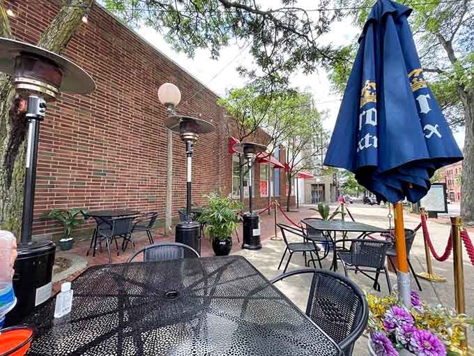 Outdoor seating lets you soak up Boston sunshine while contemplating which delicious dish to order next.