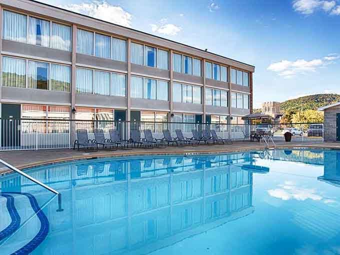 Comfortable accommodations proving you don't need Manhattan prices to get a decent night's sleep and friendly service.