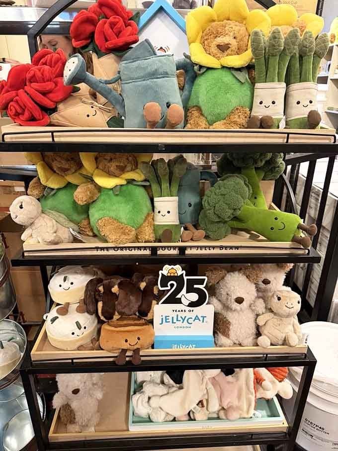 Even the plushies look happy to be surrounded by this much candy, living their best stuffed lives daily.