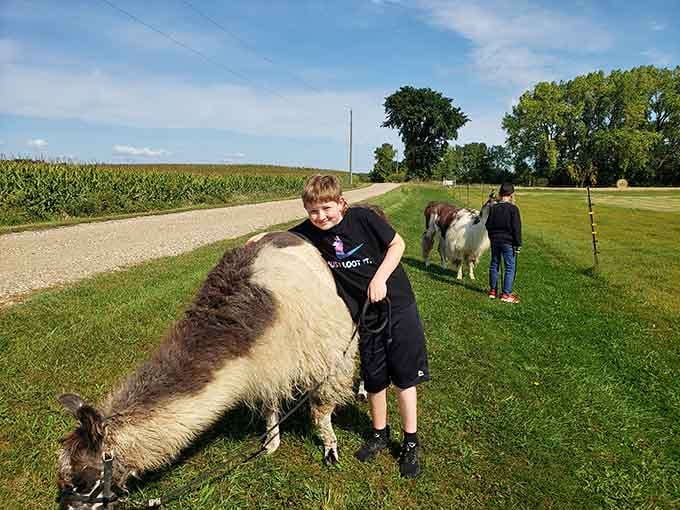 This boy's embrace shows the instant connection that happens when kids meet these remarkably patient, gentle animals.
