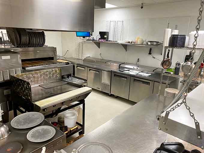 Behind the scenes where all that multi-cuisine magic happens&mdash;a professional kitchen setup that can handle everything from enchiladas to fettuccine.