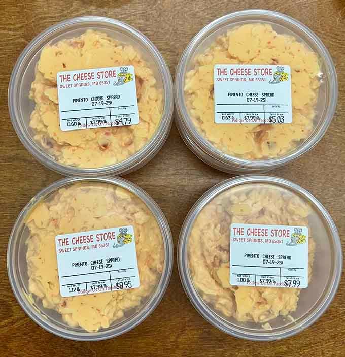 Pimiento cheese spread, that Southern staple, gets the gourmet treatment it deserves at this Missouri gem.