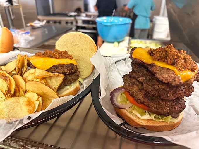 That triple-stacked tower of beef and cheese defies physics and common sense, but sometimes excess is exactly what's needed.