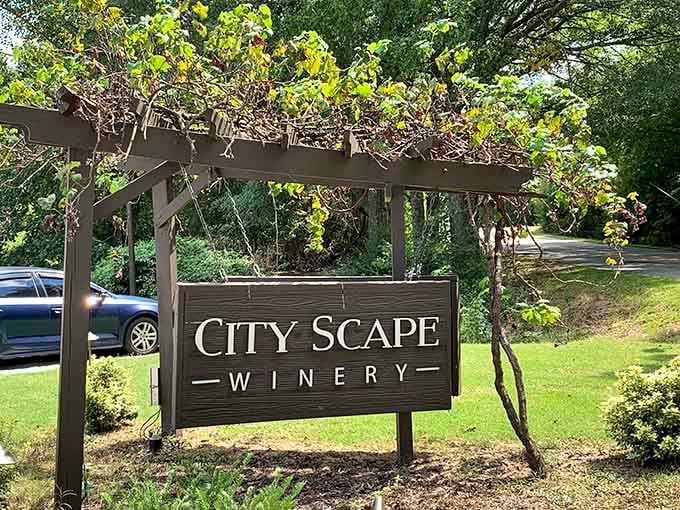 Simple signage that doesn't need to shout because the experience inside does all the talking for it.