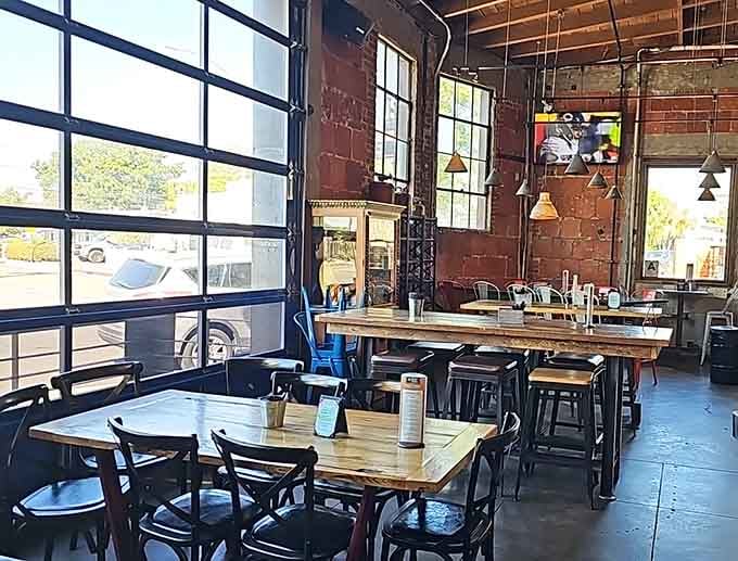 Natural light, communal tables, and that California vibe that says relaxation is not just allowed but encouraged.