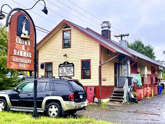 Crown & Hammer's quirky charm suggests the kind of place where the food tastes better because nobody's trying too hard.