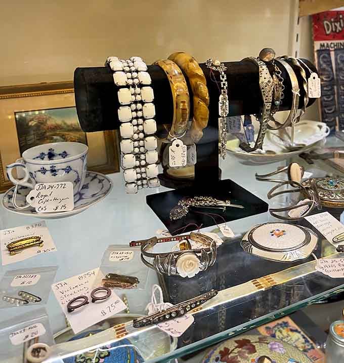 Vintage jewelry that's survived decades without tarnishing, unlike your last three relationships.