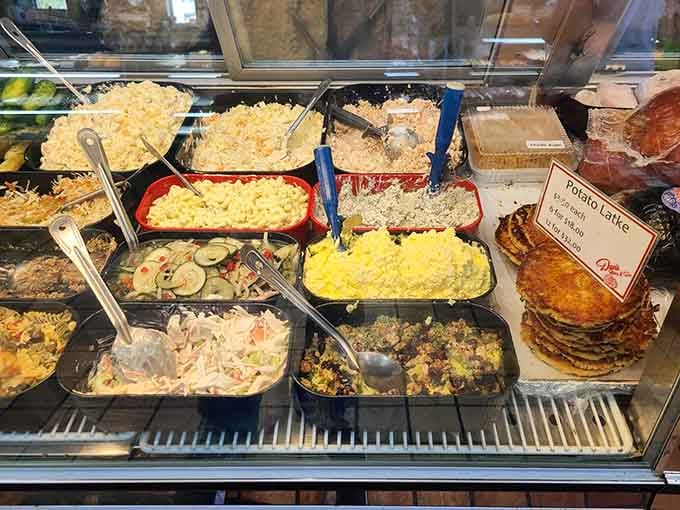 Homemade salads that actually look appetizing, not like something scraped from a cafeteria steam table yesterday.