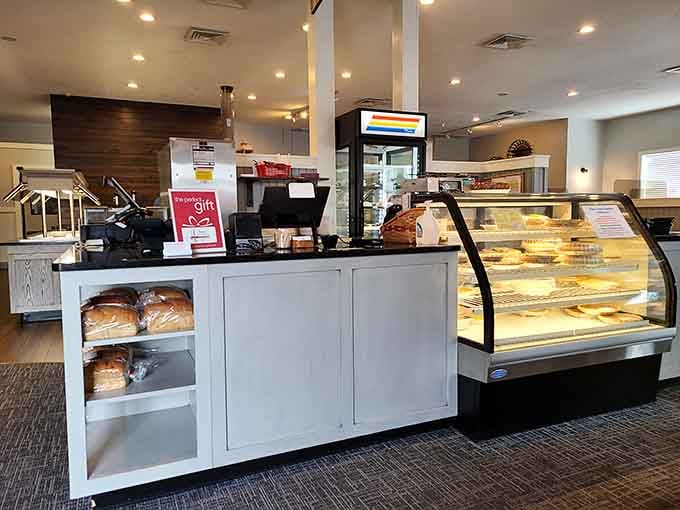 The order counter and bakery case where decisions get made and willpower goes to die a sweet death.