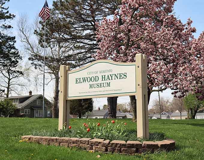 Clear signage welcomes visitors to discover a piece of Indiana history that deserves way more attention.