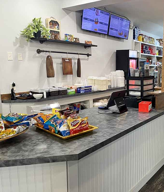 The efficient order counter setup with everything organized perfectly, making the ordering process smooth even during busy lunch rushes.