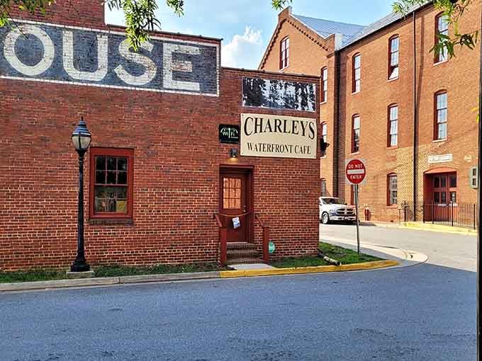 Charley's Waterfront Cafe occupies a historic building where good food meets genuine local character and riverside ambiance.