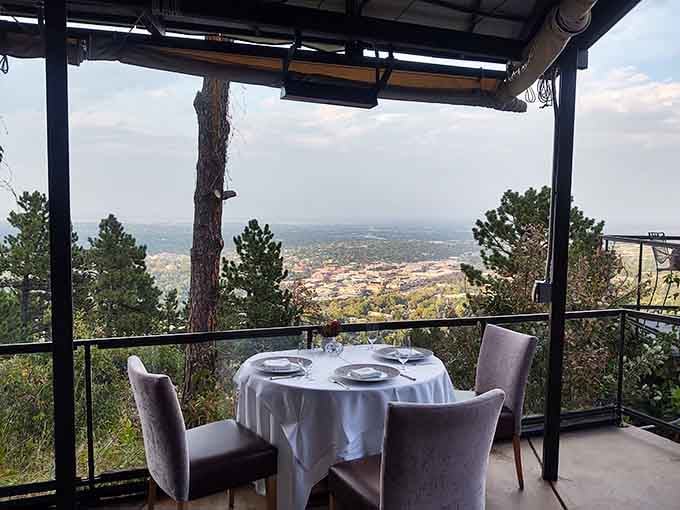 Two chairs, one table, and a view that makes you forget whatever you were stressed about.