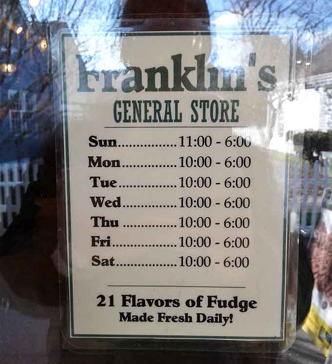 Open seven days a week because fudge emergencies don't respect weekends or anyone's diet plans whatsoever.
