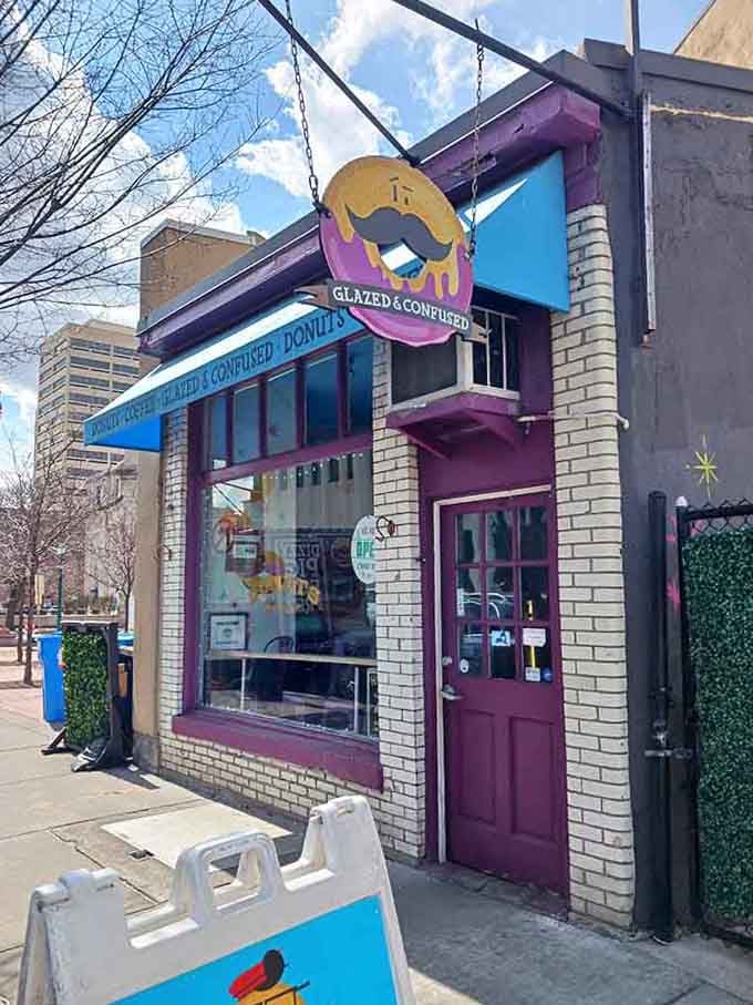 That giant donut sign hanging outside could guide ships to harbor, or at least hungry folks to happiness and sugar.