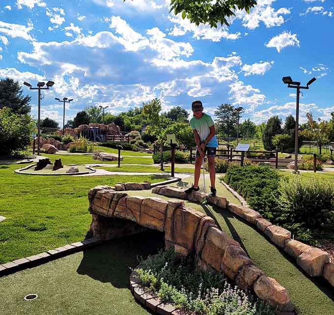 The outdoor mini golf course extends the fun beyond the water, because sometimes you need dry land adventures too.