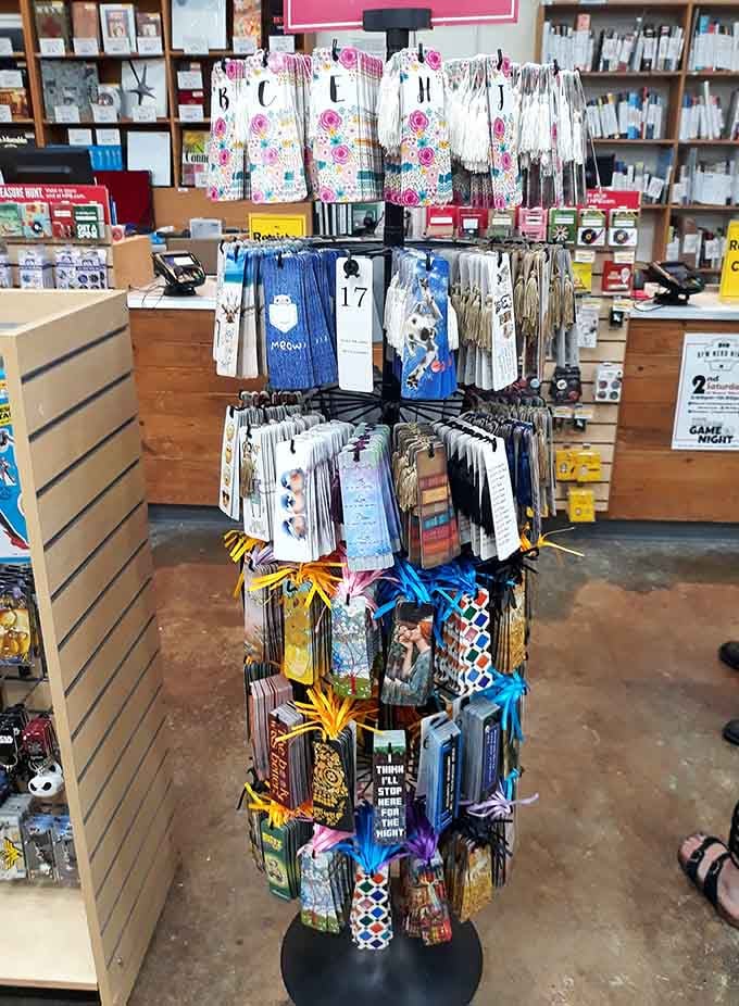 Colorful bookmarks spin like a carousel of literary accessories, because even reading needs its fashion statements.