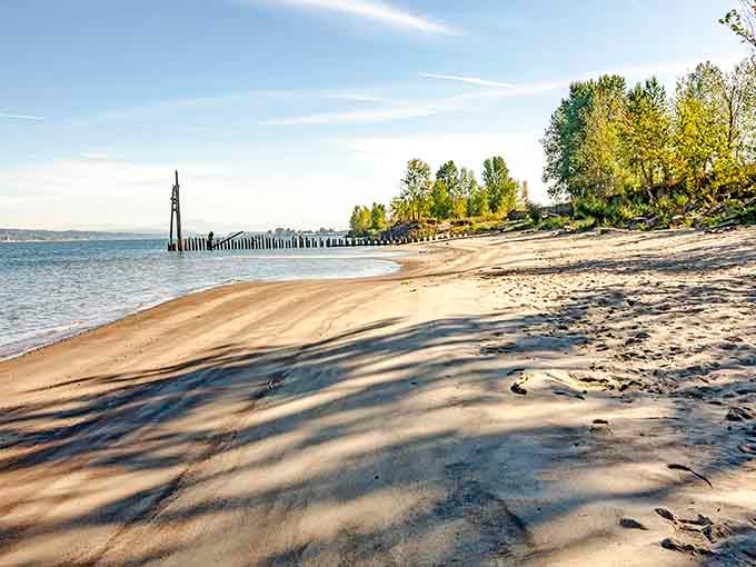Sandy shores along the Columbia invite barefoot walks and quiet contemplation, just minutes from urban Portland.