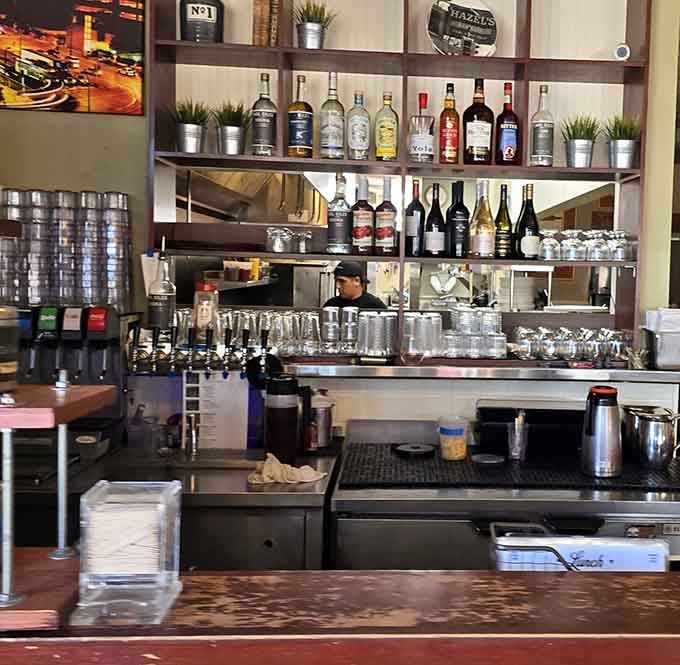 A well-stocked bar ready to craft your favorite brunch cocktail, because mimosas and Bloody Marys make everything better.
