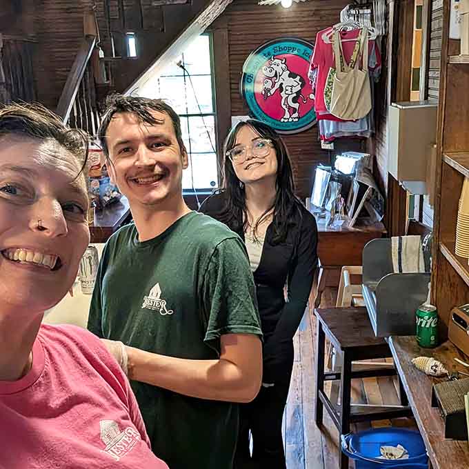 Friendly faces behind the counter ready to help you navigate the delicious decisions ahead of you today.